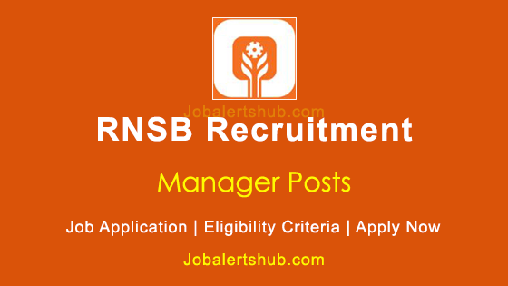 RNSB Manager 2020 Job Notification