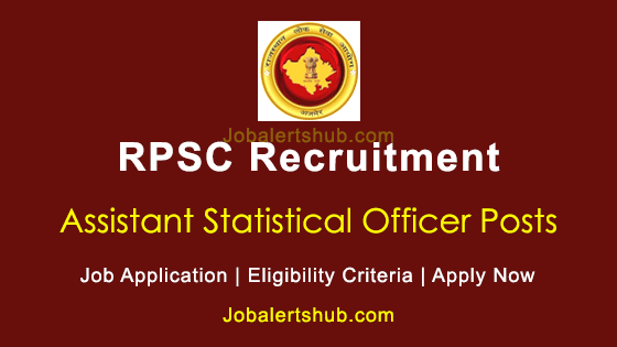RPSC Assistant Statistical Officer Posts 2020 Job Notification