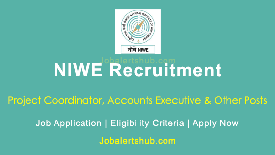 NIWE Project Coordinator, Accounts Executive & Other Posts 2021 Job ...