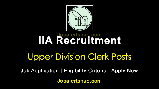 IIA Upper Division Clerk 2026 Job Notification