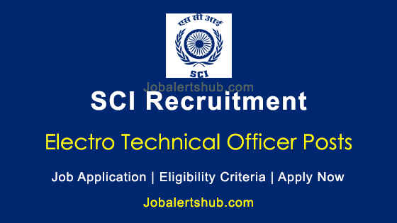 SCI Electro Technical Officer 2023 Job Notification