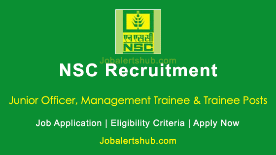 NSC Junior Officer, Management Trainee & Trainee Posts 2023 Job ...