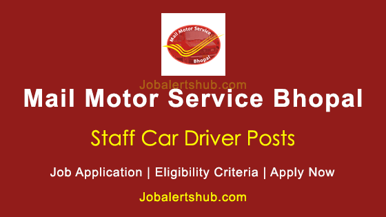 Mail Motor Service Madhya Pradesh Staff Car Driver 2023 Job Notification