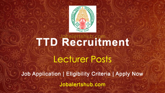 TTD Andhra Pradesh Lecturer 2024 Job Notification