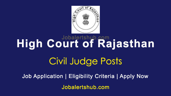 Rajasthan High Court Civil Judge 2025 Job Notification