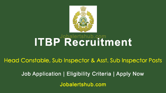 ITBP Head Constable, Sub Inspector & Assistant Sub Inspector 2024 Job ...