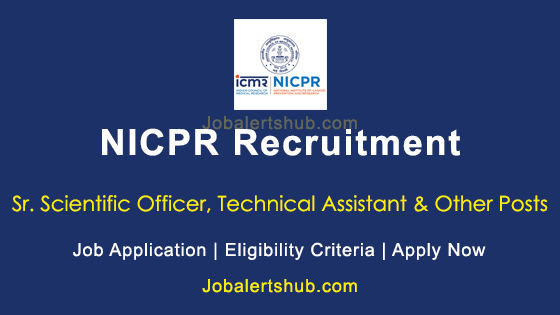 NICPR Senior Scientific Officer, Technical Assistant & Other 2024 Job ...