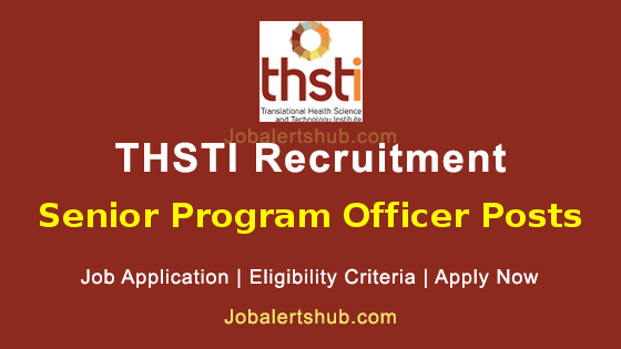 BRIC-THSTI Senior Program Officer 2025 Job Notification