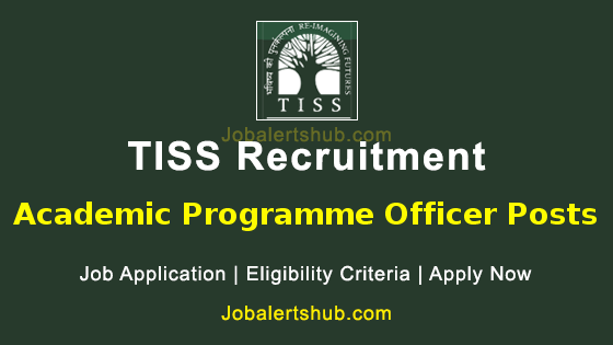 TISS Academic Programme Officer 2025 Job Notification
