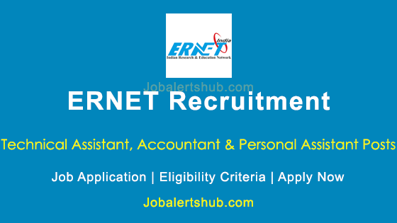 ERNET Technical Assistant, Accountant & Personal Assistant 2025 Job ...