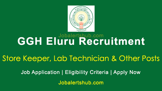 GGH Eluru Recruitment 2025 - 122 Latest GGH Eluru Job Vacancies