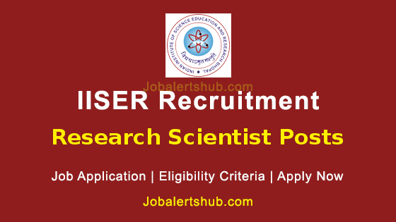 IISER Bhopal Research Scientist-I 2025 Job Notification