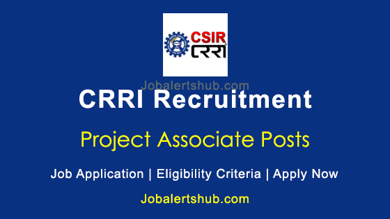 CRRI Project Associate 2025 Job Notification