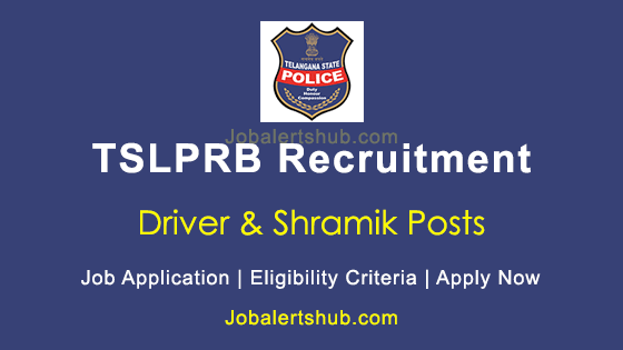 TSLPRB Driver & Shramik 2025 Job Notification